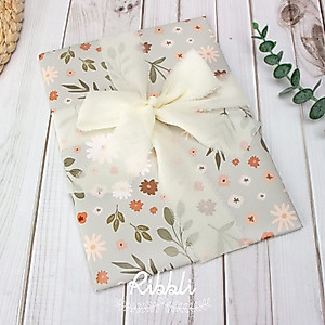 Ribbli Chiffon Ribbon 1-1/2 inch x 20 Yard Handmade Fringe Chiffon Ivory Silk Ribbon,Cream Ribbon for Wedding Invitations, Bridal Bouquets Wrapping, Flower Arrangement Decoration