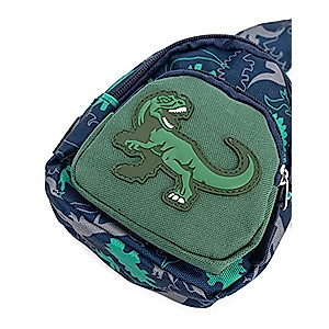 Cute Children Sling Bag Small Cartoon Dinosaur Crossbody Shoulder Bag Coin Purse Waist Backpack Nylon for kid 1-5-Gray