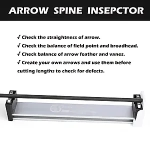 ZSHJGJR Archery Arrow Spinner Aluminum Alloy Arrow Balance Straightness Tool Arrow Feather and Broadheads Balance Check Arrow Spine Tester Arrow Accessory (Silver)