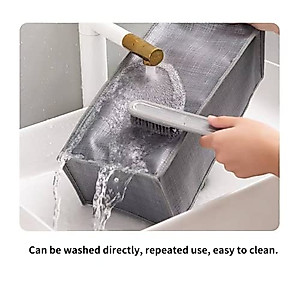 QiuJQing 3 Pack Clothes Drawer Organizers, Sock Underwear Organizer Dividers, 23 Cell Fabric Foldable Cabinet Storage Boxes for Storing Bras, T-shirt, Legging, Skirts (9 +7+7 Cell, Grey)