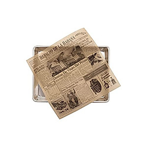 G.E.T. 4-TE1050 12" x 12" Brown Food-Safe Cuban Newsprint Liner (Pack of 1000)