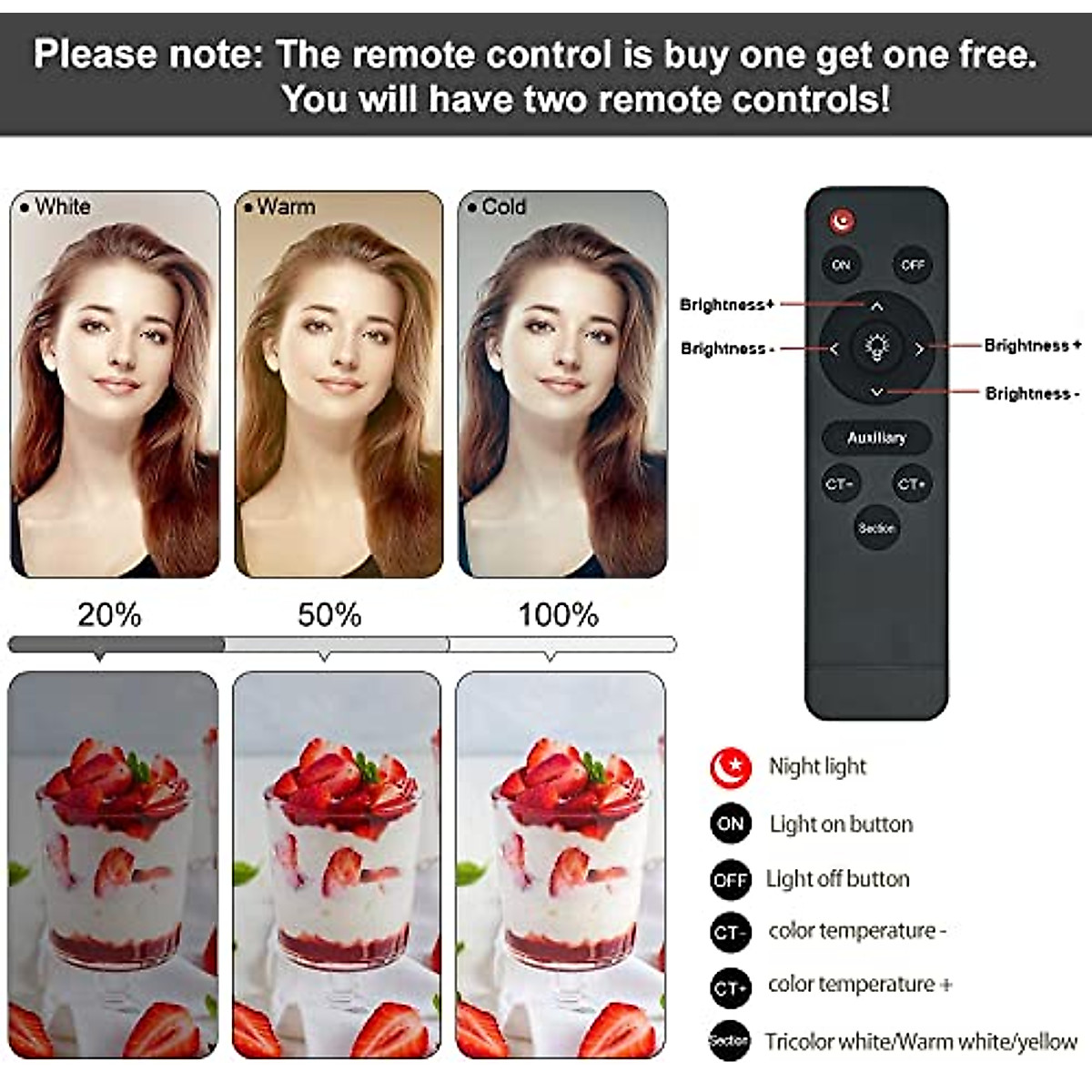 MOUNTDOG Softbox Lighting Kit, 2x19.7"x27.5" Photography Continuous Lighting System with 2pcs 85W 5700K E27 Socket LED Bulbs and Remote for Portrait Product Fashion Photography