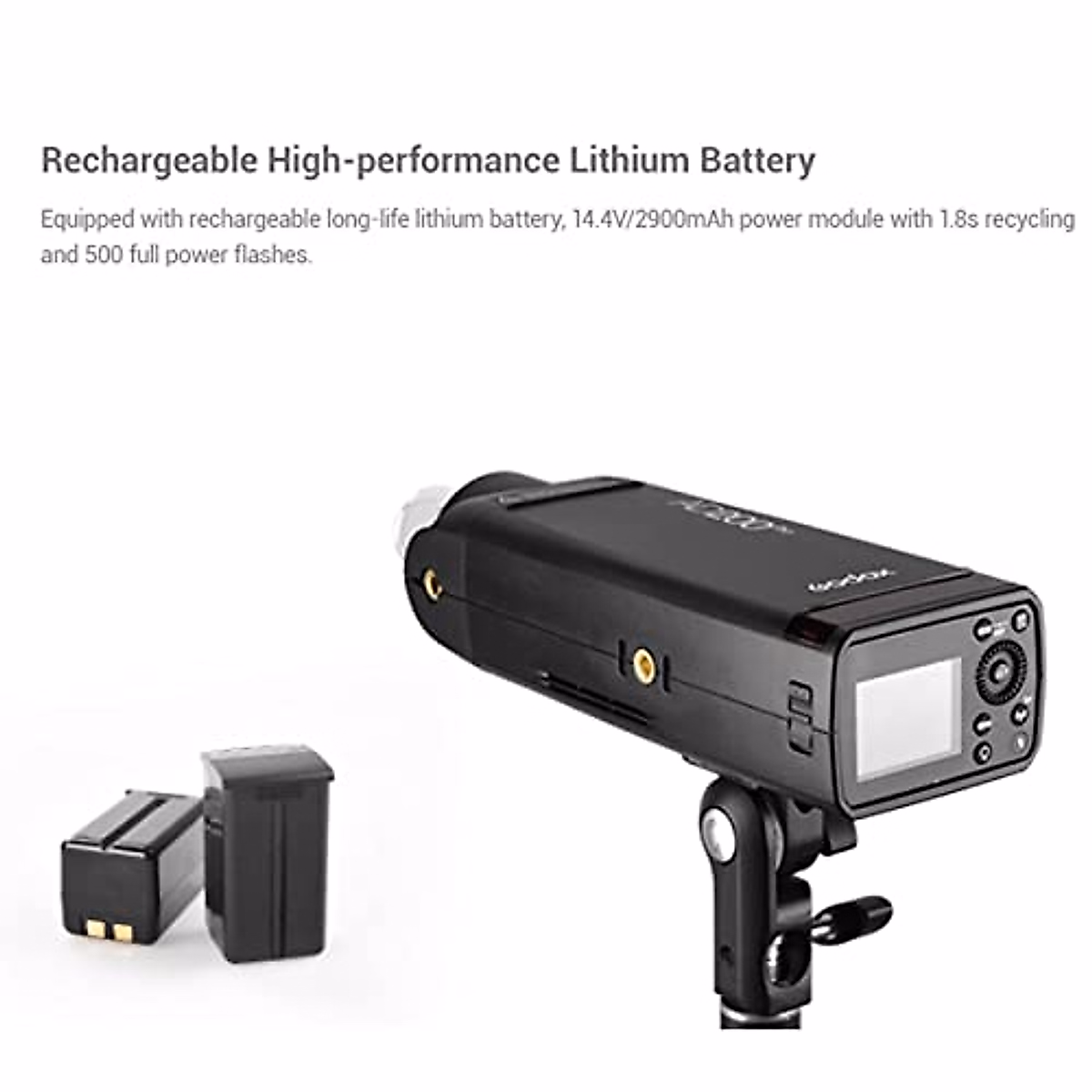 GODOX AD200 Pro AD200Pro w/XProII-S Trigger for Sony Cameras, TTL Flash 200Ws 2.4G Flash Strobe, 1/8000 HSS, 500 Full Power Flashes, 0.01-1.8s Recycling, 2900mAh Battery Pocket Flash Monolight