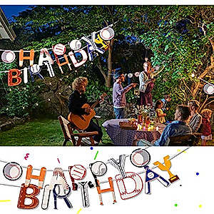 NMAS Baseball Happy Birthday Banner Baseball Paper Garland for Sports Theme Party Decorations Baby Shower Birthday Decorations