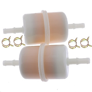 DVPARTS 4X 1/4" ID Fuel Filter 15 Micron 24 050 13-S 2405013-S 24-050-13-S 24-050-05-S for Kohler CH20S - CH25S, CH670S CH730S - CH750S LH640S LH685S LH690S LH750S LH755S, SV720S to SV740S