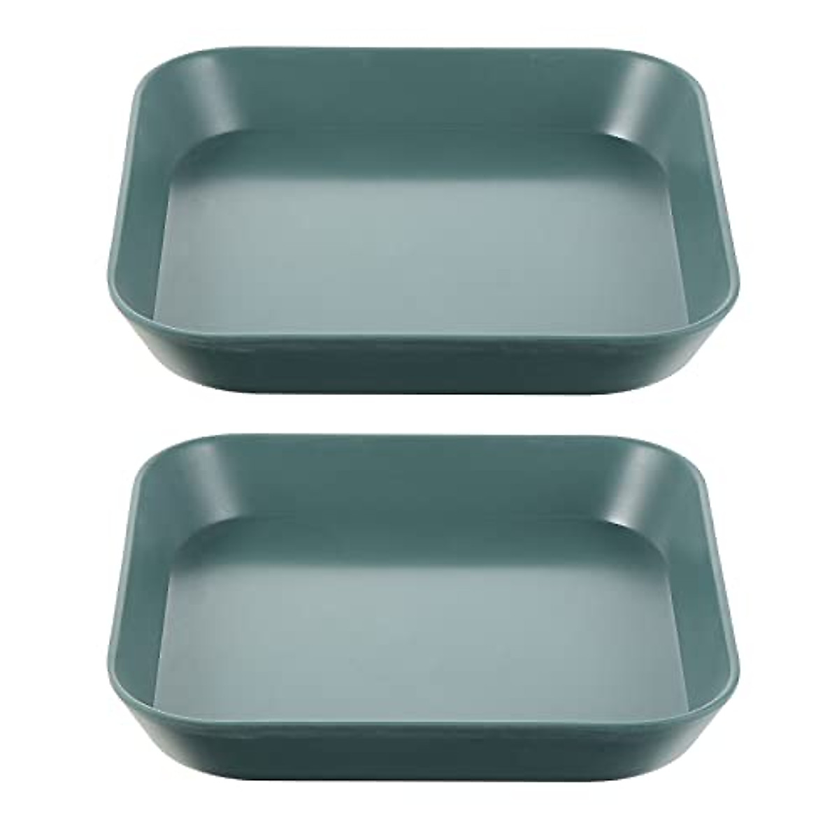 Abaodam 2pcs Melamine Resin Material Square Bone Spit Plates Fruit Trays Snack Plates