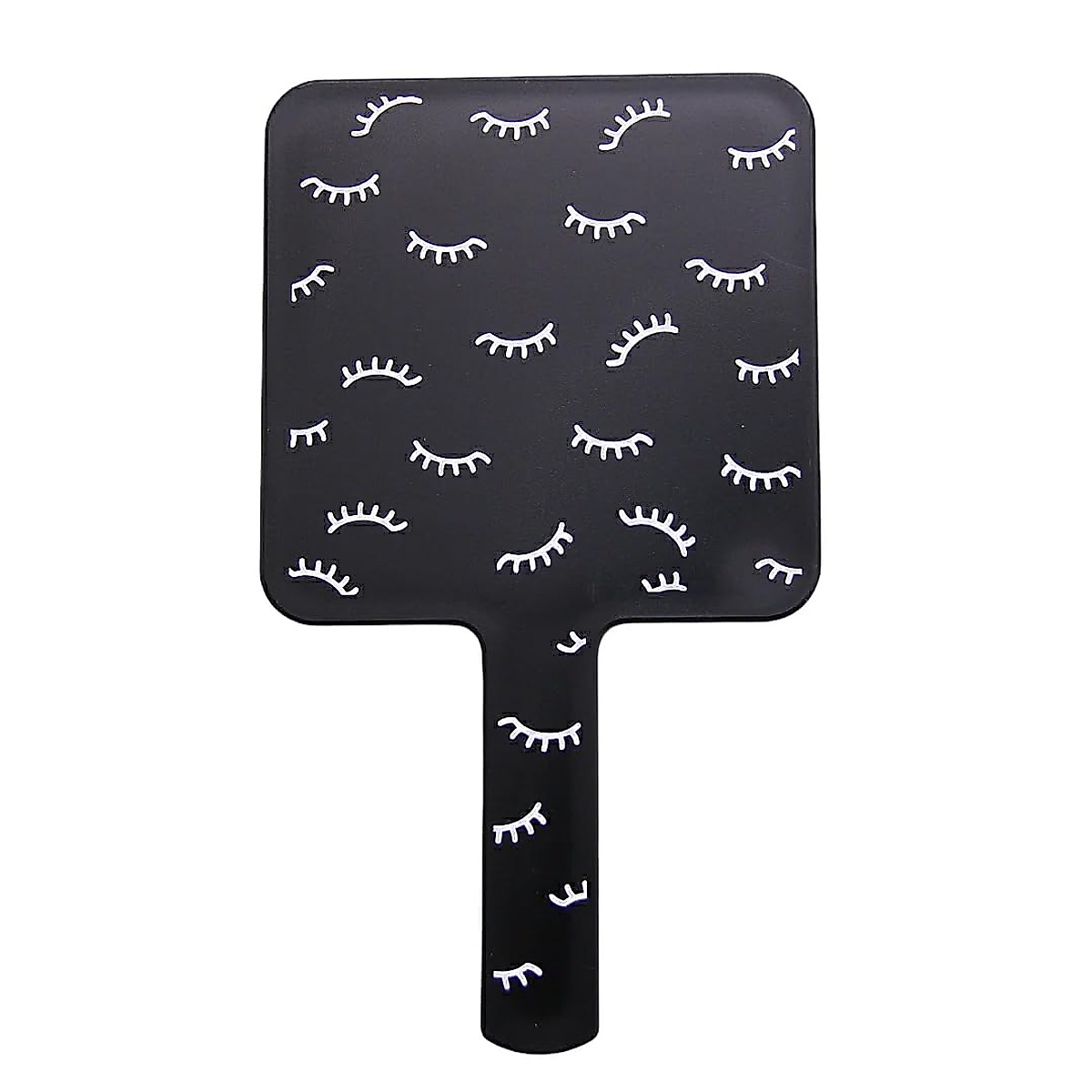GladGirl Mini Black Handheld Lash Mirror for Eyelash Extensions - 6" x 3.5" Anti-Fog Beauty Mirror for Lash Application, Inspection, and Lash Decor - Perfect for Lash Lovers and Professionals