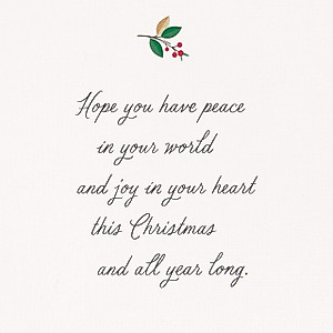 Hallmark Signature Christmas Card (Peace and Joy Wreath)
