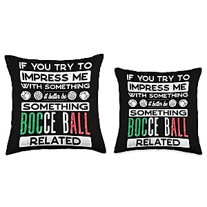 Boules - Lawn Bowls Bocce Ball Sports Designs Ball Player Boules Bowls Bocce Funny Throw Pillow, 16x16, Multicolor