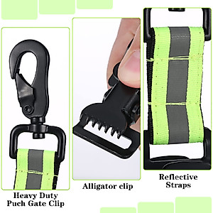 Yingzhao 2 Pieces Firefighter Glove Strap Safety Glove Holder Glove Clips Glove Belt Clip for Work Firefighter Rescue（Green）