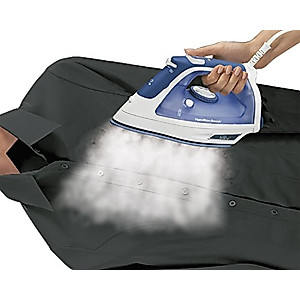 Hamilton Beach Steam Iron with 3-Way Auto Shutoff & Durathon Soleplate (19800),Blue and White,Full Size