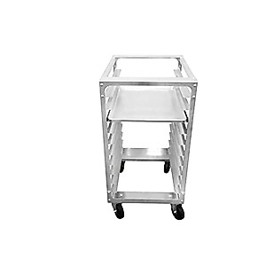 SHOPCraft 10 Tier Bun Pan Rack, Commercial Aluminum Speed Rack With Heavy Duty Plate Casters And Non-Marking Polyolefin Wheels, Food Service Sheet Pan Rack
