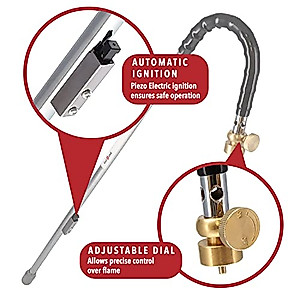 Gas One Propane Torch for 1lb Propane Tank with Auto Ignition - Used for Weed Burner and Flamethrower (14-16.4oz propane tanks)