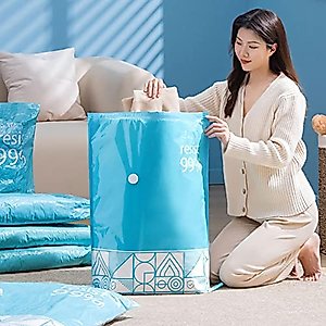 Iuhan 4 PC Vacuum Storage Bag,Extra Large Storage Bag for Comforters Blankets Clothes Pillows Travel Vacuum Compression Bags