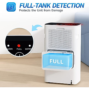 AIRPLUS Dehumidifier for Basement, 1,500 Sq. Ft Powerful Dehumidifier for Home,Large Rooms, Bedrooms, Sufficient Capacity Water Tank with Drain Hose -30 Pints(AP2011N)