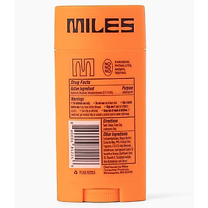 Miles Antiperspirant Deodorant Stick for Teens, Tweens and Kids Boys and Girls - Sweat and Odor Protection, Made in USA - Clean Scent, 2-Pack