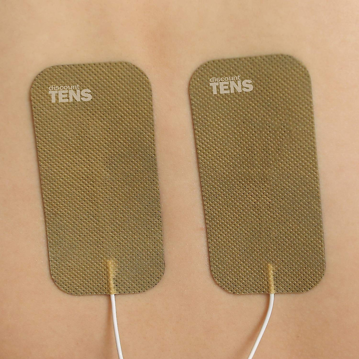 TENS Wired Electrodes Compatible with TENS 7000, Premium Replacement Pads for TENS Units, Discount TENS Brand (2in x 4in, 8 Pack)