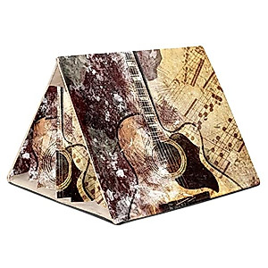 RATGDN Small Pet Hideout Guitar Art Painting Hamster House Guinea Pig Playhouse for Dwarf Rabbits Hedgehogs Chinchillas