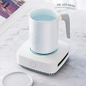 Sutinna Coffee Mug Warmer Cooler, Desktop Electric Heating Cooling Cup Mat 2 IN 1 Smart Coffee Heater Cooler with Mug Cup for Beer, Coffee, Beverages, Milk default