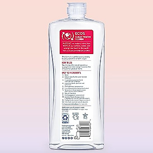 ECOS Grapefruit Dish Soap - Cuts Grease & Food Residue, Hypoallergenic, Sustainable Liquid, 50 Ounces (Pack of 2)