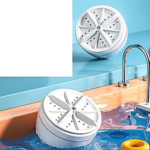 pizarra 1Set Mini Turbo Washer USB Powered Cleaning Machine Washing Machine for Underwear Socks Mini Ultrasonic Turbo Washer