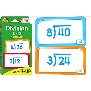 School Zone - Get Ready Flash Cards Multiplication & Division 2 Pack - Ages 8 to 9, 3rd Grade, 4th Grade, Multiplication 0-12, Division 0-12, Elementary Math, and More