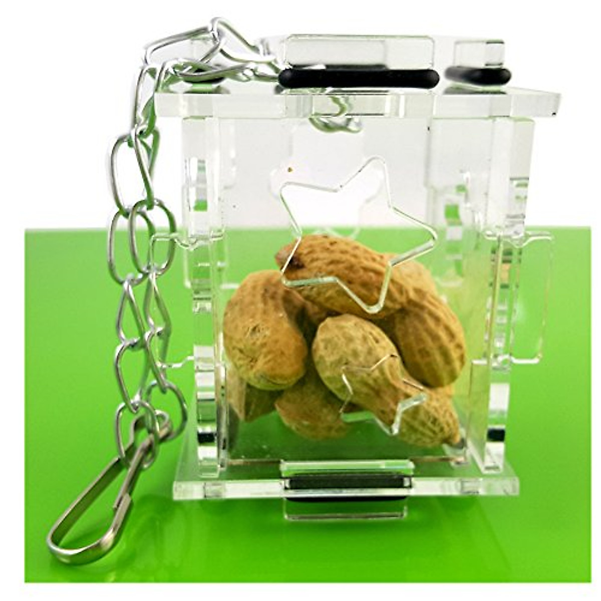 LIANCHI Parrot Creative Foraging Toy Feeder Bird Intelligence Growth Cage Acrylic Box Toys