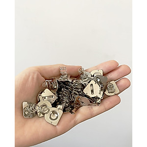 16mmx16mm Batteries Spring YQBOOM 20 Pairs Metal Battery Contact Nickeling Plate Replacement Negative to Positive Battery Springs