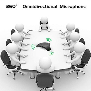 Conference Microphone USB Speakerphone Microphone for Business Conference,360° Omnidirectional Microphone Intelligent DSP Noise Reduction for Video Meeting (mic +Speaker+hub)