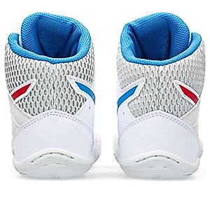 ASICS Kid's Snapdown 3 Grade School Wrestling Shoes, 2, White/Classic RED