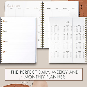 Simplified 2023 Daily Planner - Beautiful 8.5" x 10.5" Abstract Planner Notebook With Weekly And Monthly Spreads for Easy Planning - Perfect To Organize All Your Tasks and Boost Productivity