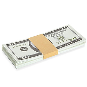 Okuna Outpost 500 Pack Kraft Paper Money Bands for Cash - Adhesive Currency Straps - Bill Wrappers - Blank Cash Straps (7.7 x 1.25 Inch)