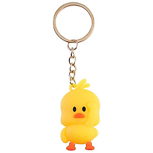WOIWO 10 PCS Duck Accessories Dancing Yellow Doll Pendant Creative Cartoon Gift Duck Key Chain