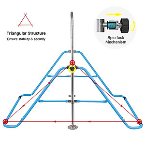 ONETWOFIT Gymnastics Bars Kids Kip Training Bars for Home,Folding Horizontal Bars with Adjustable Height,Practice Bar Gymnastic,Junior Training Bar for Child OT228