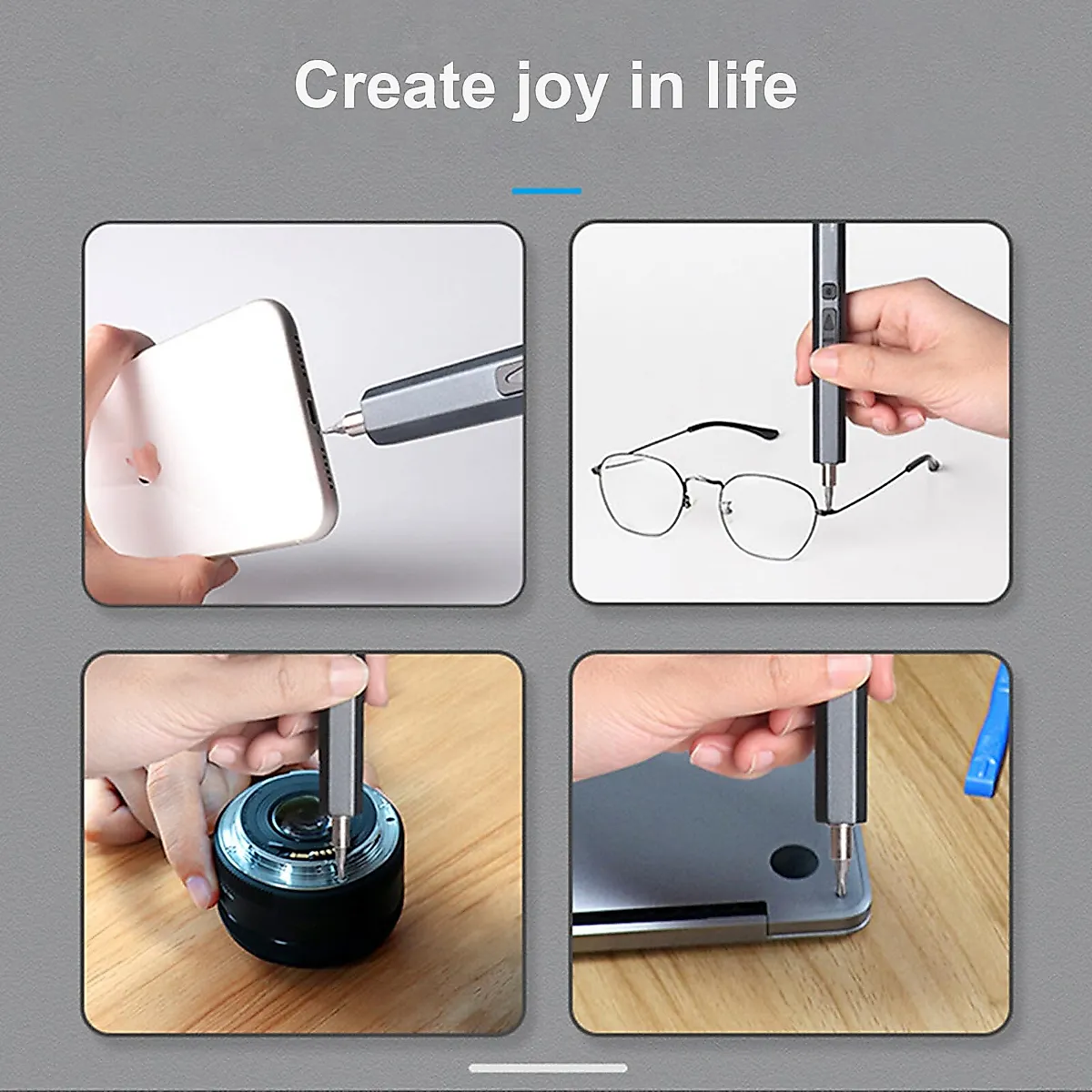 36 in 1 Cordless Electric Screwdriver, Mini Power Precision Screwdriver Set with LED Light 3. 7V Rechargeable Portable Magnetic Repair Tool Kit for Repairing Phones Eyeglasses Laptop