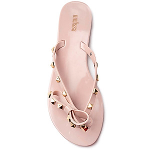 Melissa Womens Harmonic Studs Flip Flops Sandals Pink 9