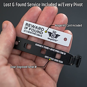 Keyport Pivot 2.0 Essential Bundle - Premium Multitool Keychain | Key Organizer + Keychain Flashlight + Bottle Opener + Lost & Found ALL-IN-ONE | Modern Keychain | Aircraft Aluminum (Black)
