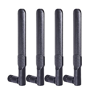 Bingfu Dual Band WiFi 2.4GHz 5GHz 5.8GHz 8dBi MIMO RP-SMA Male Antenna (4-Pack) for WiFi Router Wireless Network Card USB Adapter Security IP Camera Video Surveillance Monitor
