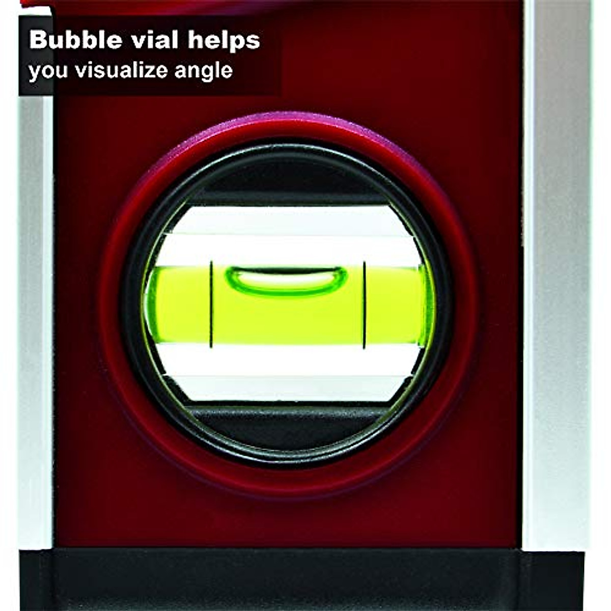 Calculated Industries 7210 AccuMASTER PRO Digital Torpedo Level and Protractor | 10” Inch | Neodymium Magnets | Bright LED Display | IP54 Dust/Water Resistant, Red