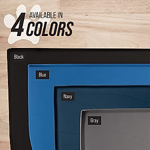 Leashboss Fountain Mat, Silicone Water Mat Designed for Pet Fountains, Dog Gravity Water Bowls, Mats for Automatic Dispensing Cat Feeders up to 8" Diameter (Small - 14 x 12 Inches, Grey)