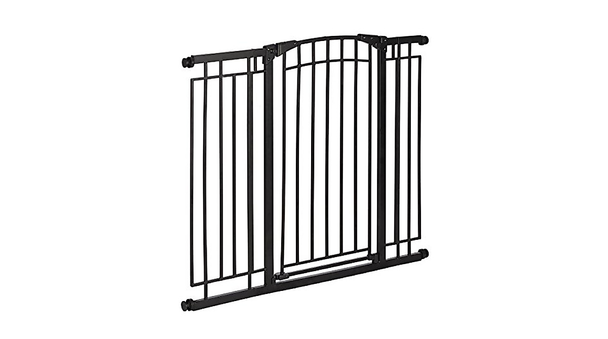 Evenflo Black Metal Walk-Thru Gate for Secure Childproofing