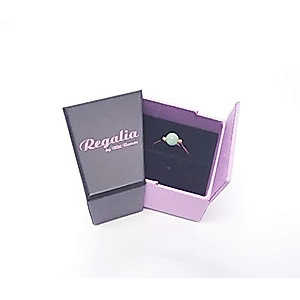 Regalia by Ulti Ramos 14K Gold Genuine 6mm Green Jade and .02cts Diamond Ring (Yellow Gold)