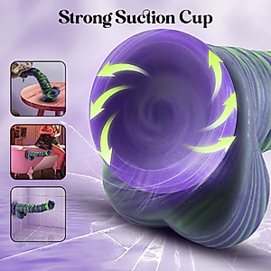 11.5" Huge Giant Dildo, Big Monster Dildo Silicone Large Thick Dildo with Strong Suction Cup, Purple Realistic Lifelike Dildo Fake Penis for Advanced Player, Anal Adult Sex Toys for Women Men…