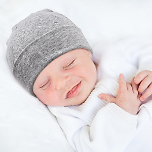 DRESHOW BQUBO 4 Pieces Baby Beanie Newborn Toddler Soft Cute Knit Hat Hospital Hats for Baby Boys Infant Cap Beanies