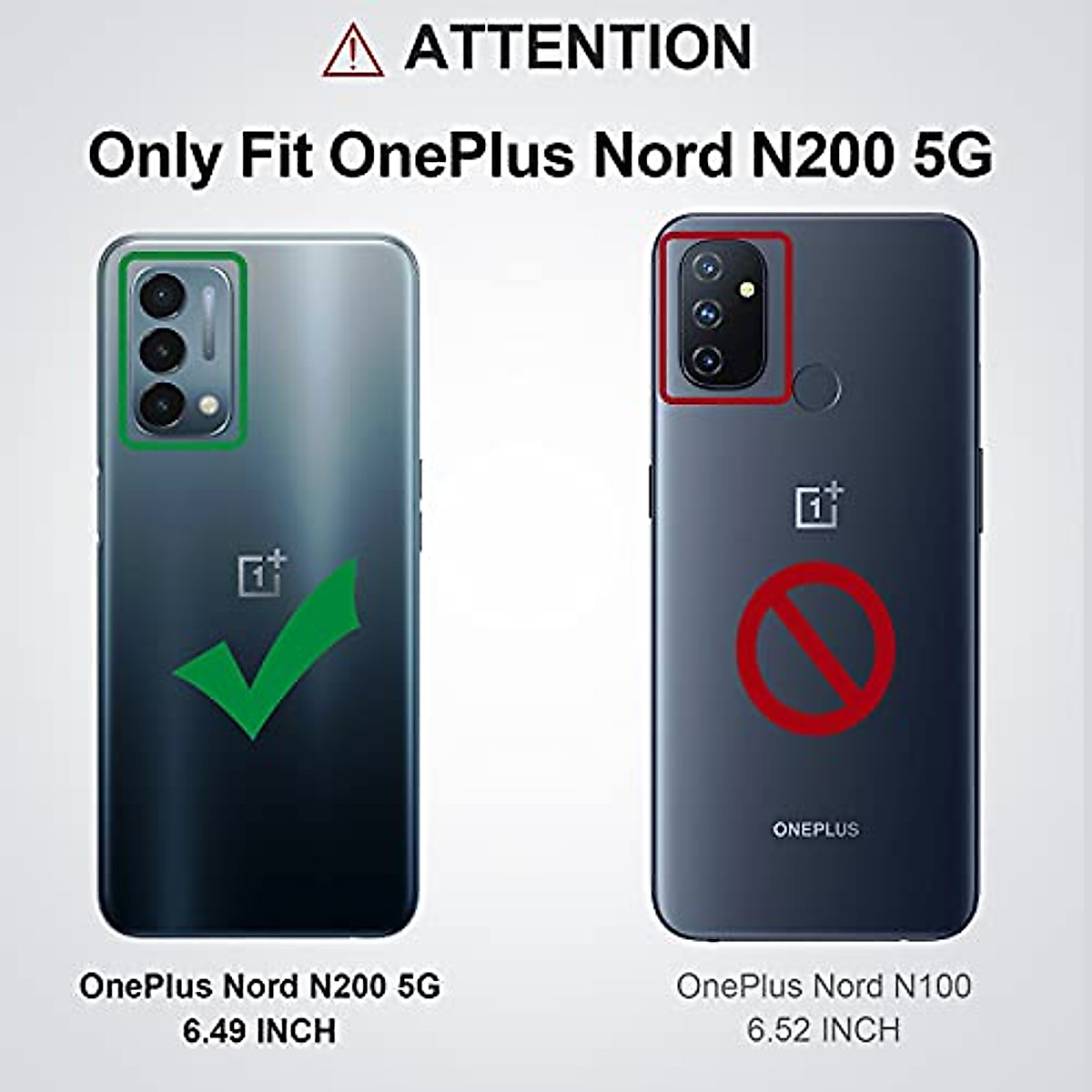 for OnePlus Nord N200 5G Case: Heavy Duty Shockproof Protective Phone Case [2 Tempered Glass Screen Protector] Anti-Slip Textured Hard Cover + Soft Silicone Rubber Bumper, Military Armor Case - Black