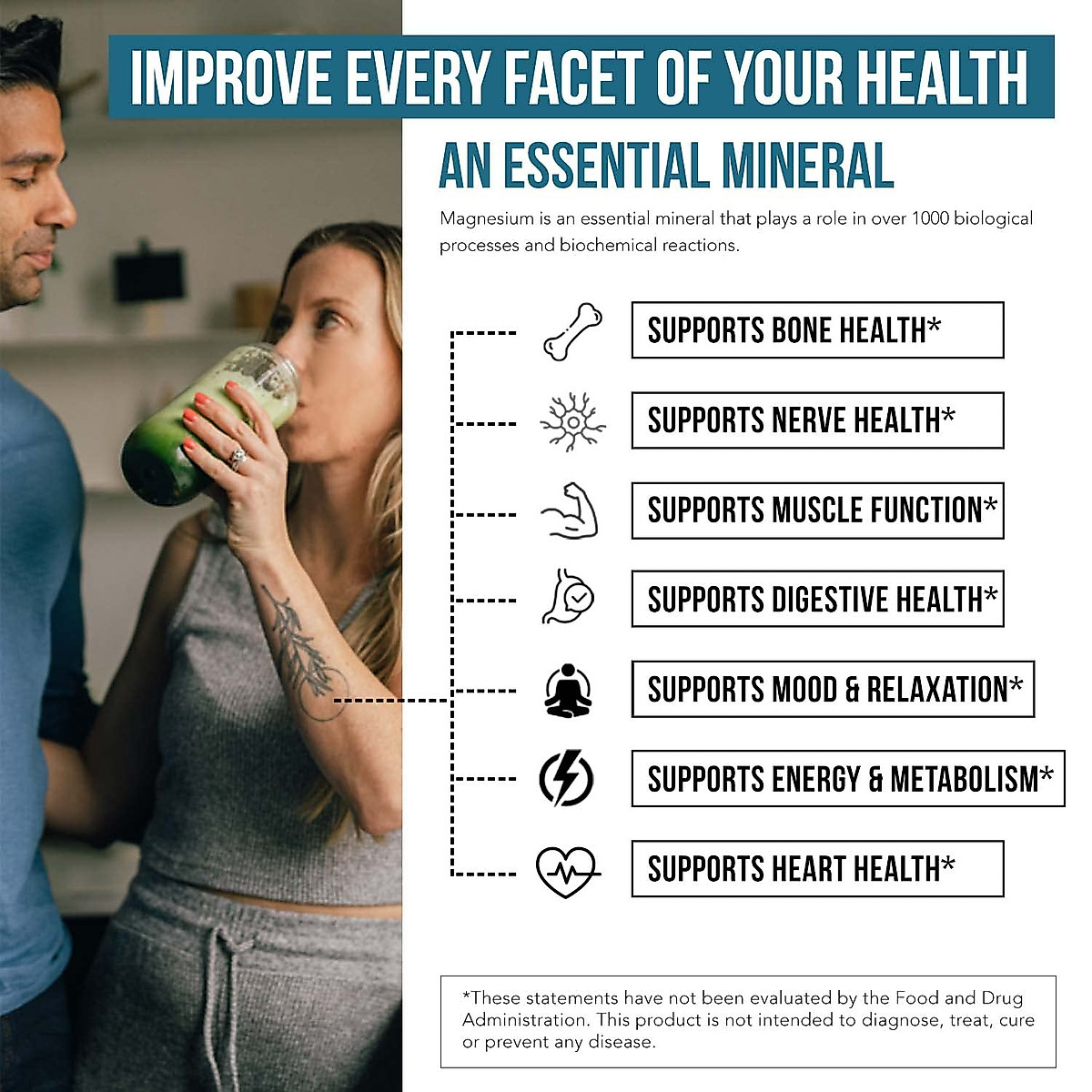 Liquid Magnesium | 8 oz - Ionic Magnesium Chloride, Highest & Fastest Absorption - Calm Mood, Sleep, Muscle Cramps & Spasms, Natural Laxative – Vegan, Glass Bottle (96 Servings)