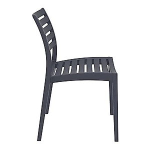 Compamia Ares Outdoor Patio Dining Chair in Dark Gray (Set of 2)