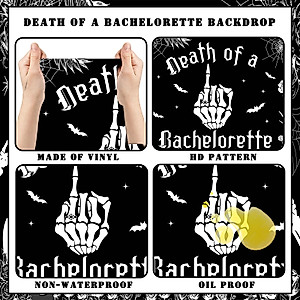 Wonmelody Death of A Bachelorette Banner Backdrop Decor Till Death Do Us Bachelorette Party Decor Rip Single Life Bachelorette Supplies for Bride or Die Gothice Wedding Bridal Shower Engagement
