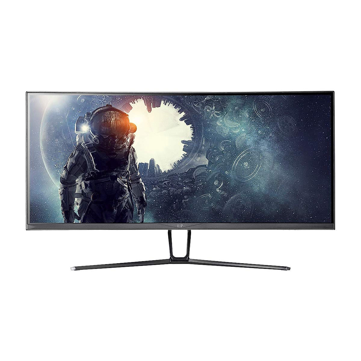 Monoprice 35 Inch Zero-G Curved Ultrawide Gaming Monitor V2-1800R, 21:9, 3440x1440p, UWQHD, 120Hz, AMD FreeSync, 4ms, HDMI, DisplayPort, VA,Black