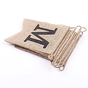 Junxia Miss to Mrs Wedding or Party Natural Burlap Banner Decoration